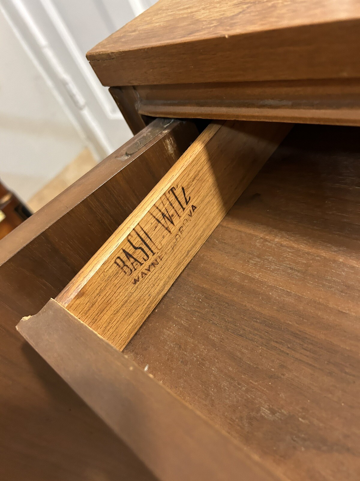 Middle Century Original Basic Witz Walnut Nightstand | eBay
