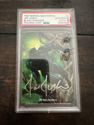 1992 Marvel Masterpieces #4 Black Panther Signed Joe Jusko Auto | eBay