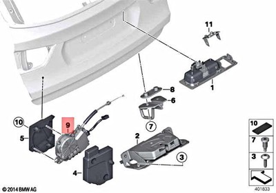 Genuine BMW X3 F25 X3 18d 18i 20dX 20i Trunk Lid Power Lock Drive ...