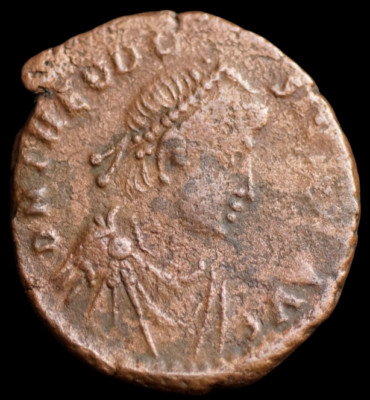 Ancient Roman Empire Coin Theodosius I 379-395 AD. AE Follis (22mm. 3 ...