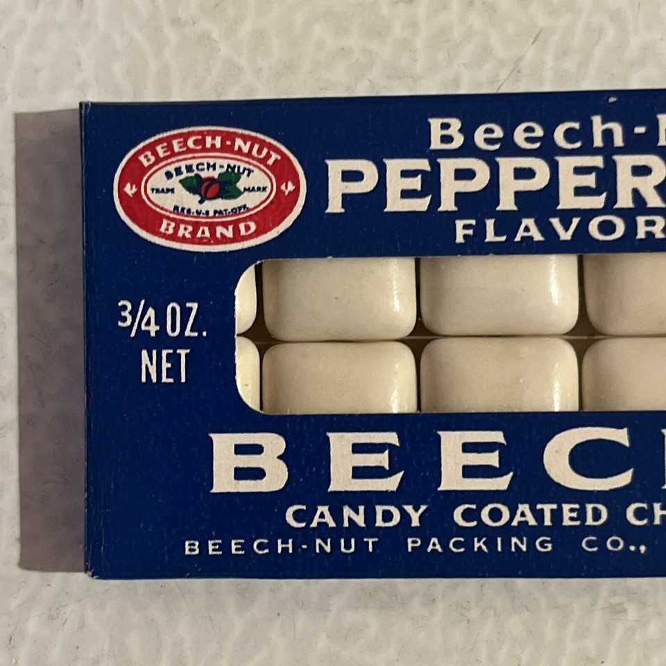Vintage 1960’s Beech-Nut Beechies 5 Cent Coated Gum Pack Box NOS Full ...