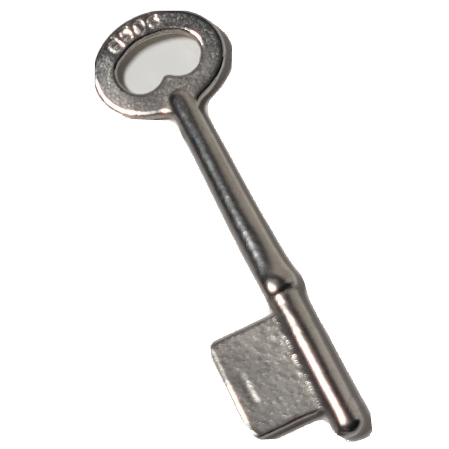 Vtg NOS Taylor Lock Co No G506 Uncut Solid Barrel Skeleton Key Nickel ...