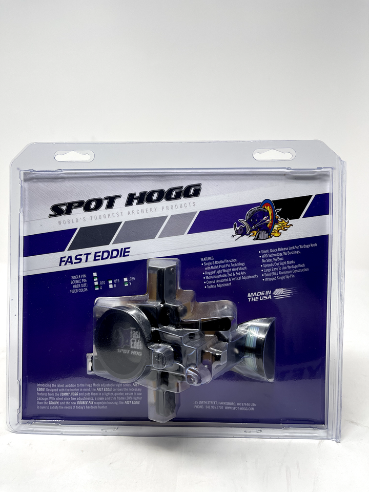 Spot Hogg 2 Pin .019 Fast Eddie Sight, Right Hand Black 879655008095 | eBay