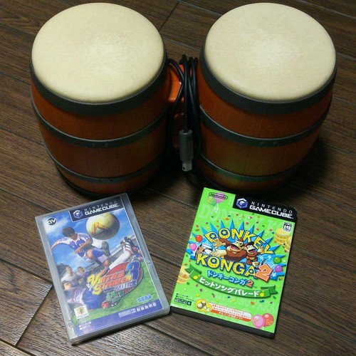 Donkey Kong Bongos Controller GameCube 1 2 3 Jungle Beat Set NO BOX ...