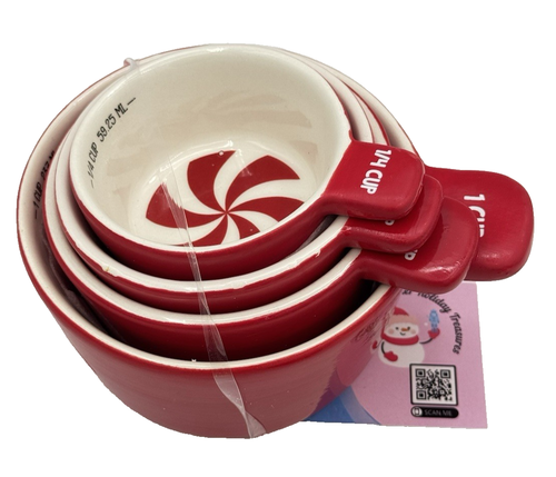 Target Bullseye Peppermint Ceramic Measuring Cups Red 2025 | eBay