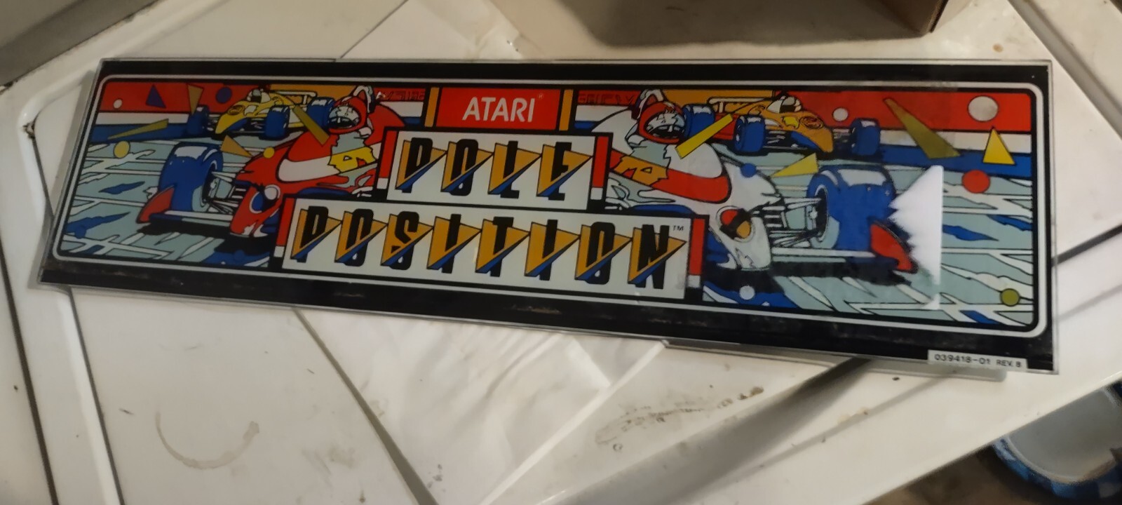atari pole position arcade glass marquee #45 | eBay