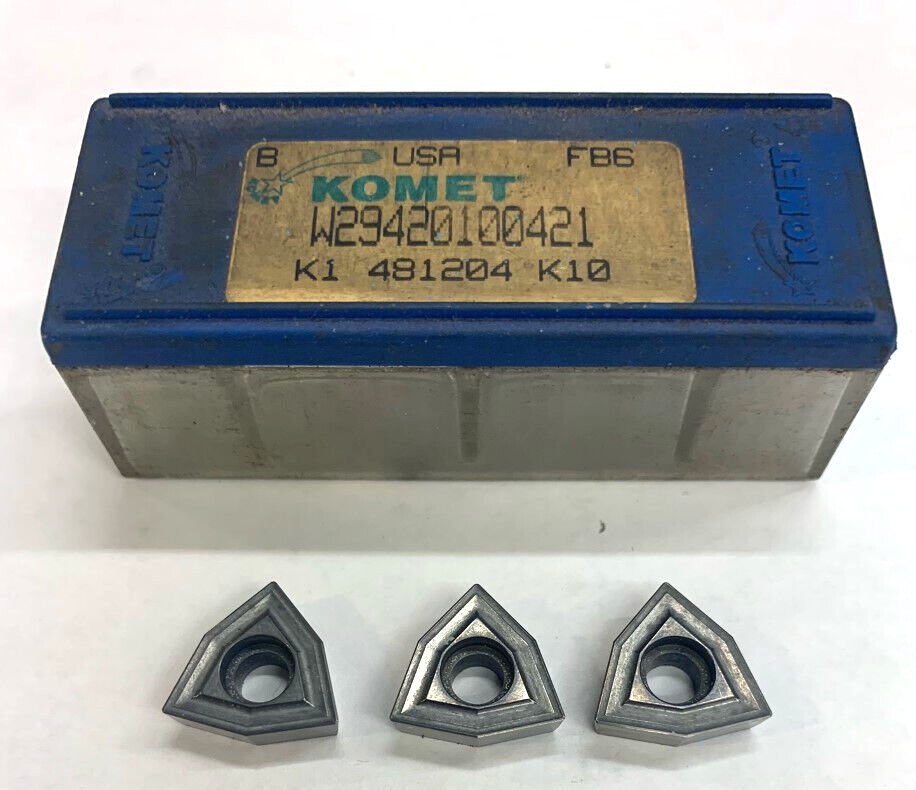 (10 PCS) KOMET W29 42010.0421 GRADE: K10 CARBIDE INSERTS | eBay