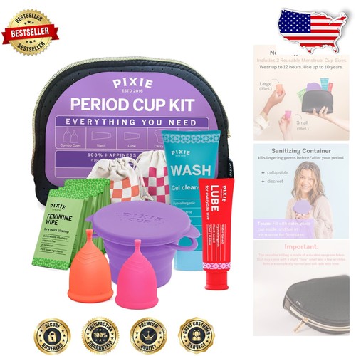 Best-Selling Pixie Menstrual Cup Kit - Dual Sizes for Ultimate Comfort ...
