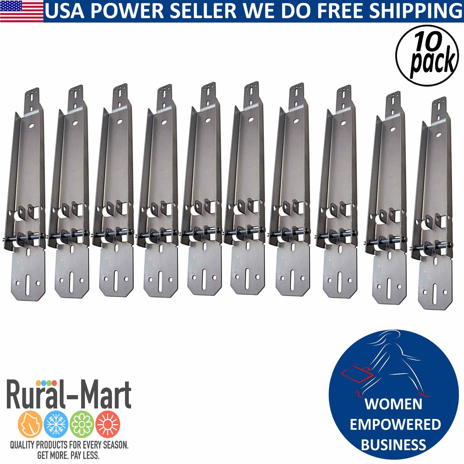 10PK Garage Door Operator Reinforcement Bracket Non-Adjustable 21" | eBay