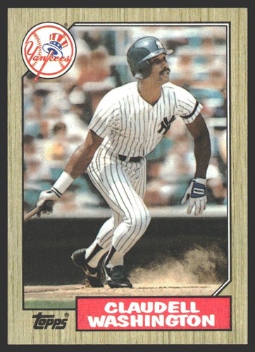 Claudell Washington #15 1987 Topps New York Yankees | eBay