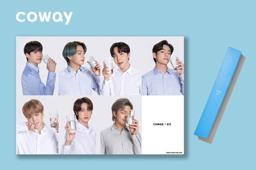 BTS x Coway Official Poster 1 PC With Blue Paper Tube New | eBay