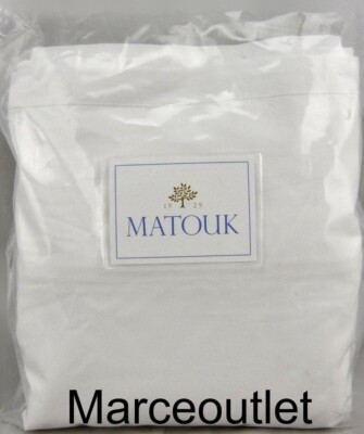 Matouk Luca Satin Stitch 500 TC Cotton Percale FULL / QUEEN Duvet Cover ...