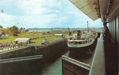 Gatun Locks Panama Canal View from Control Tower Vintage Postcard H01 ...