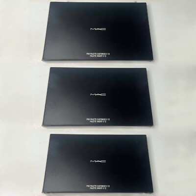 3Pcs x MAC Pro Palette Customize X 12 Insert ~ Empty Compact Case New ...