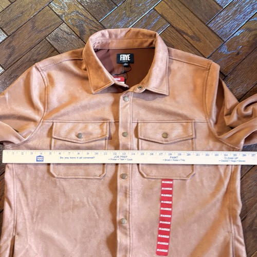 Frye Men's Faux Suede Shirt Jacket Size XL Toffee VERY NICE. New With ...