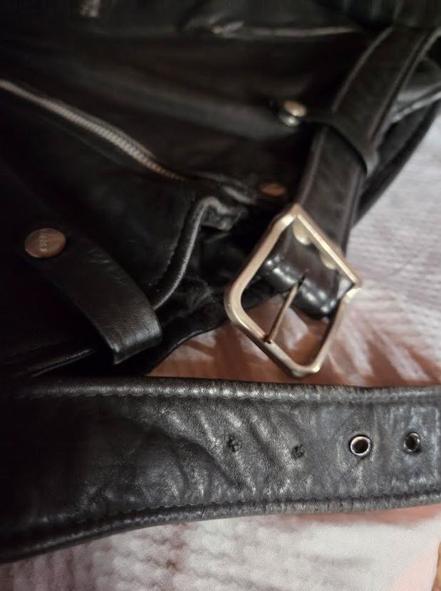 Vintage 1980s Brooks Leather jacket Men's size 46 Thick Heavy Cowhide ...