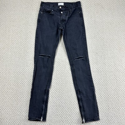Fear of God Jeans Mens 29 Black Fourth Collection 2015-2016 Distressed ...