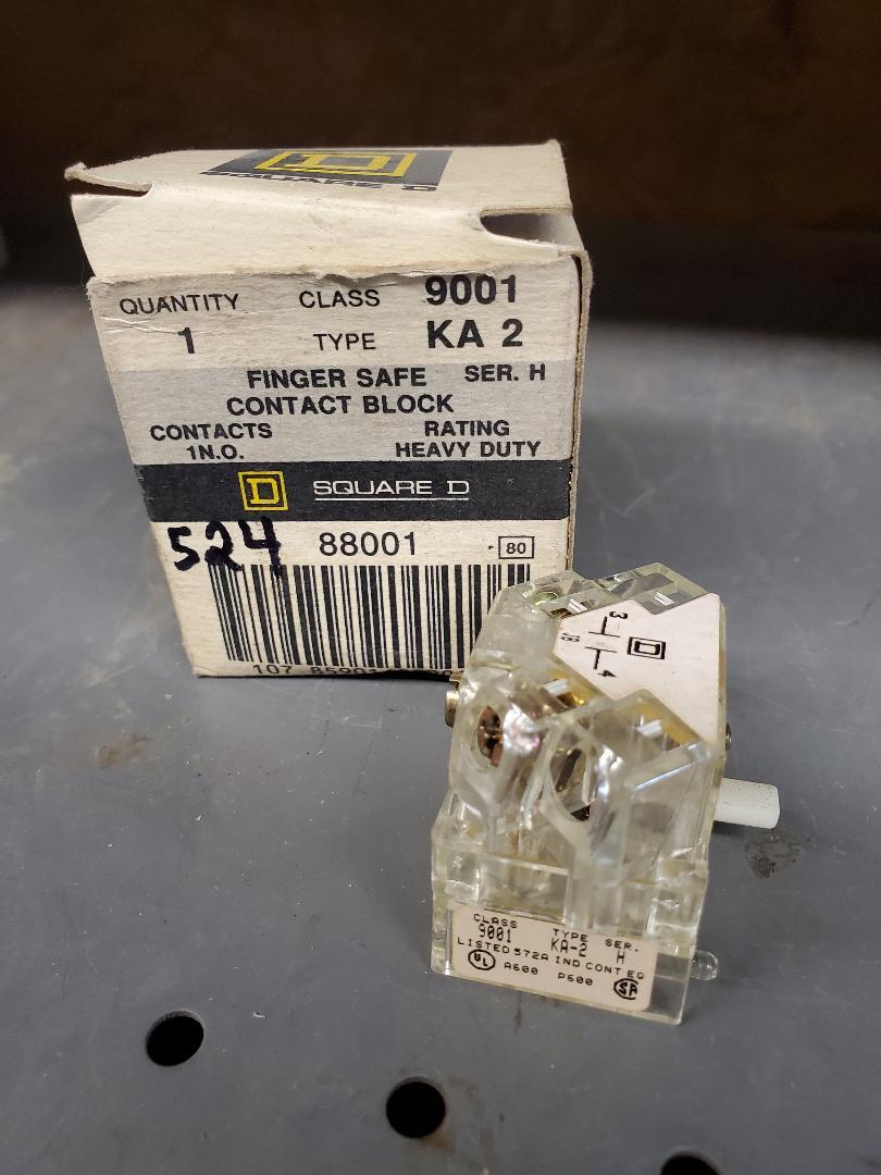 SQUARE D 9001-KA2 FINGERSAFE CONTACT BLOCK 88001 SER.K NOS | eBay