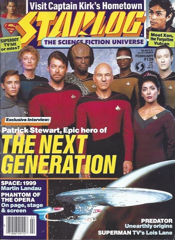 Starlog #139 Star Trek TNG Space: 1999 Predator Superman LN | eBay