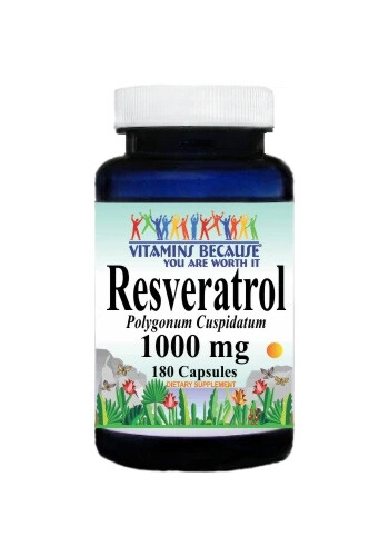 Resveratrol (Polygonum Cuspidatum) 1000mg Supplement 180 caps by ...