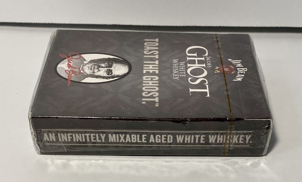 Jim Beam Jacob's Ghost White Whiskey Playing & Recipe cards, "Toast the ...