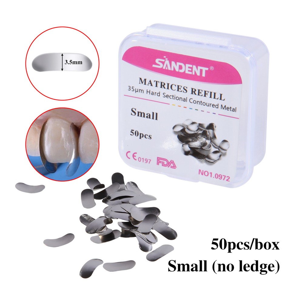 Dental Sectional Matrix System Contoured Metal Matrices Refill Matrix ...