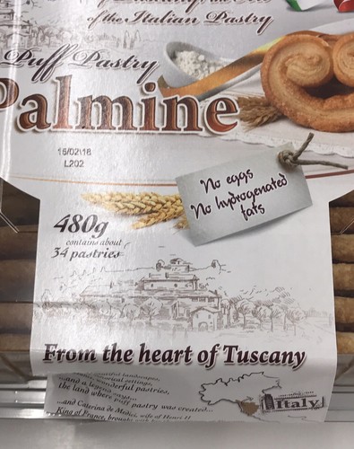 Authentic Imported Italian Puff Pastry Palmine 480g 34 Pastries Per Box ...