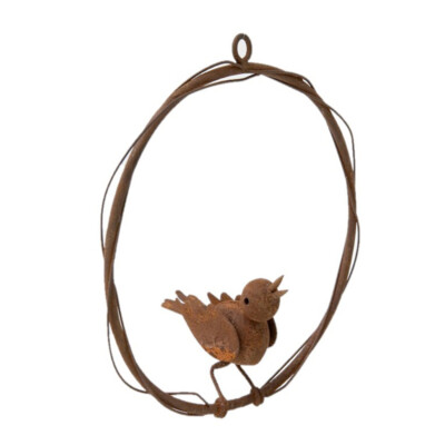 Garden Hanging 18cm Metal Bird Ring Outdoor Yard Ornament Patio Home ...