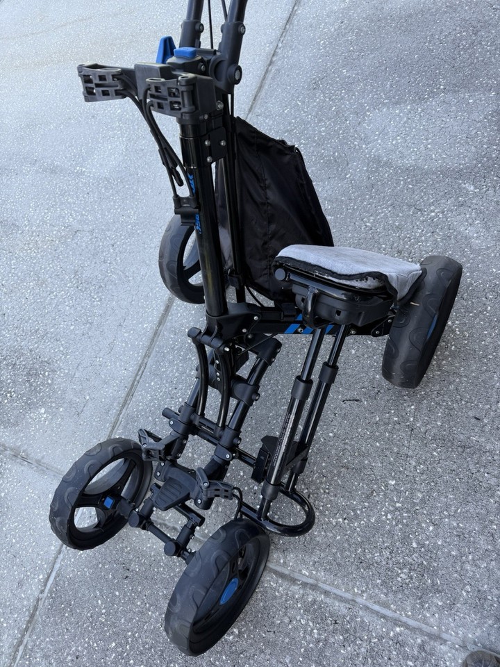 4 Wheeled Collapsing Golf Caddy Push Cart By Tourtrek Lightweight ...