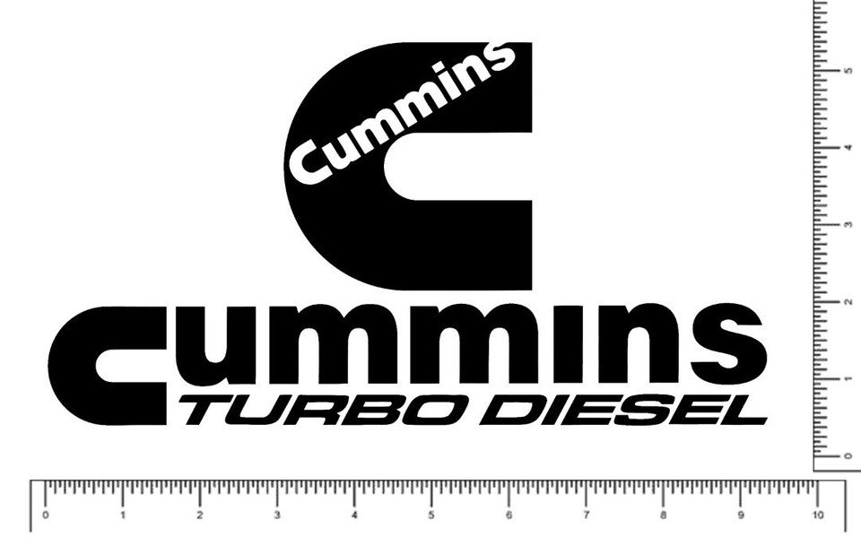 Cummins Turbo Diesel Die Cut Decal Pick your color 10" x 4.8" XXL | eBay