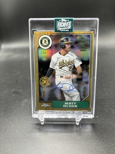 Matt Olson 2024 TOPPS ARCHIVES SIGNATURE SERIES ENCASED AUTO /6 2022 ...