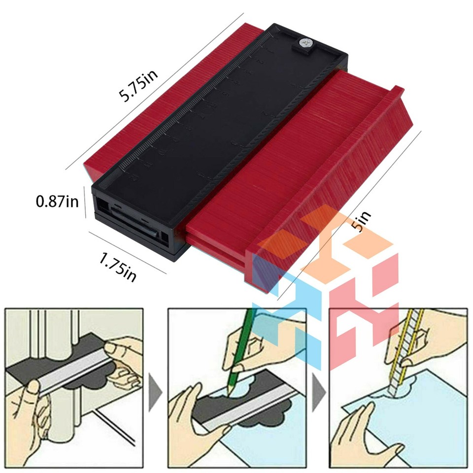 Saker Shape Profile Contour Gauge Plastic Woodworking Tool Duplicator ...