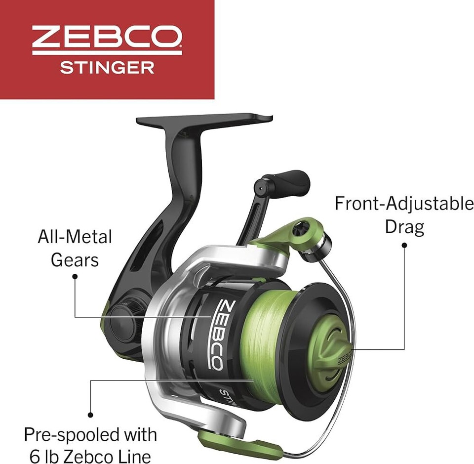 3 COMBO SPECIALS) ZEBCO STINGER 60 CATFISH COMBOS 8' SSPS802HA SPOOLED ...