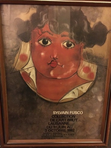 Sylvain Fusco Collection Poster Print 1982 Framed Lausanne France Woman ...