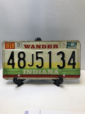 1987 Indiana license plate some rust | eBay