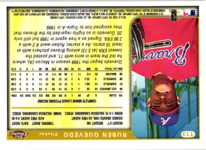 1999 Topps Chrome Traded and Rookies #T13 Ruben Quevedo | eBay