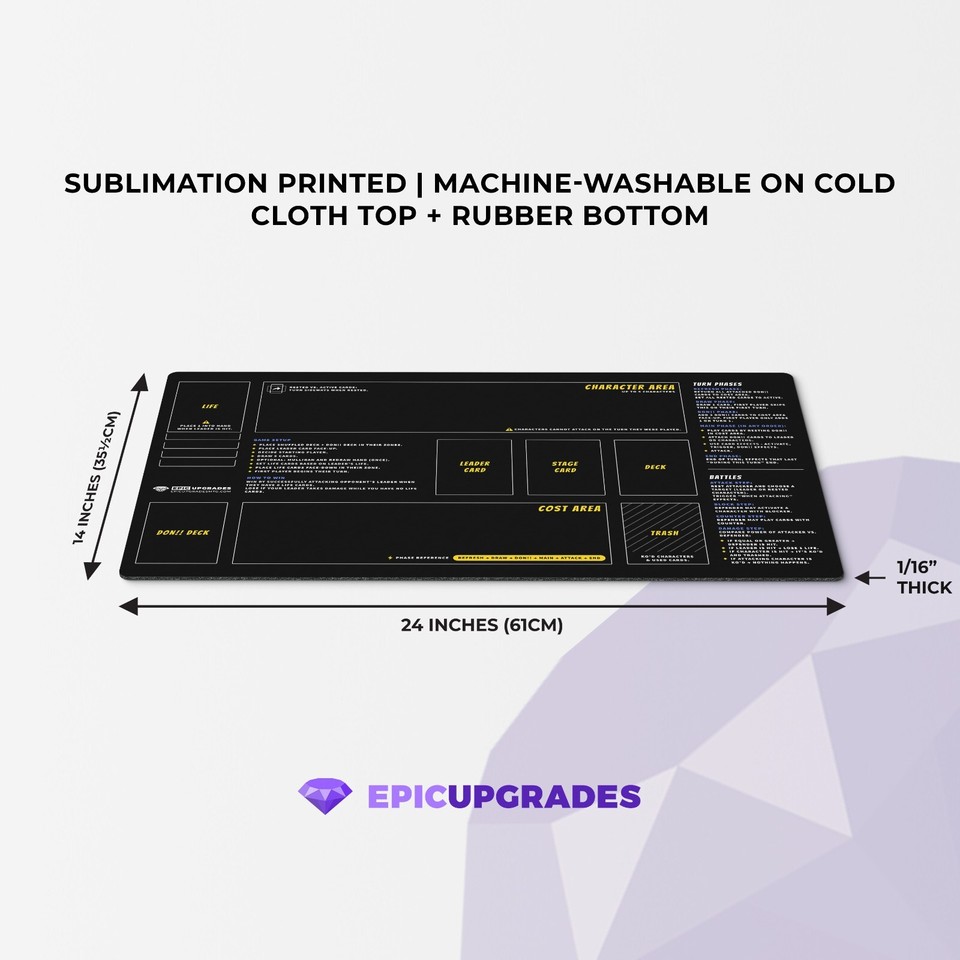 One Piece Playmat Newcomer TCG with Zones - 24x14" New Player OPTCG ...