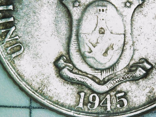 1945-D Philippines .750 Silver Weak Mint Mark Strike Error 20 Centavos ...