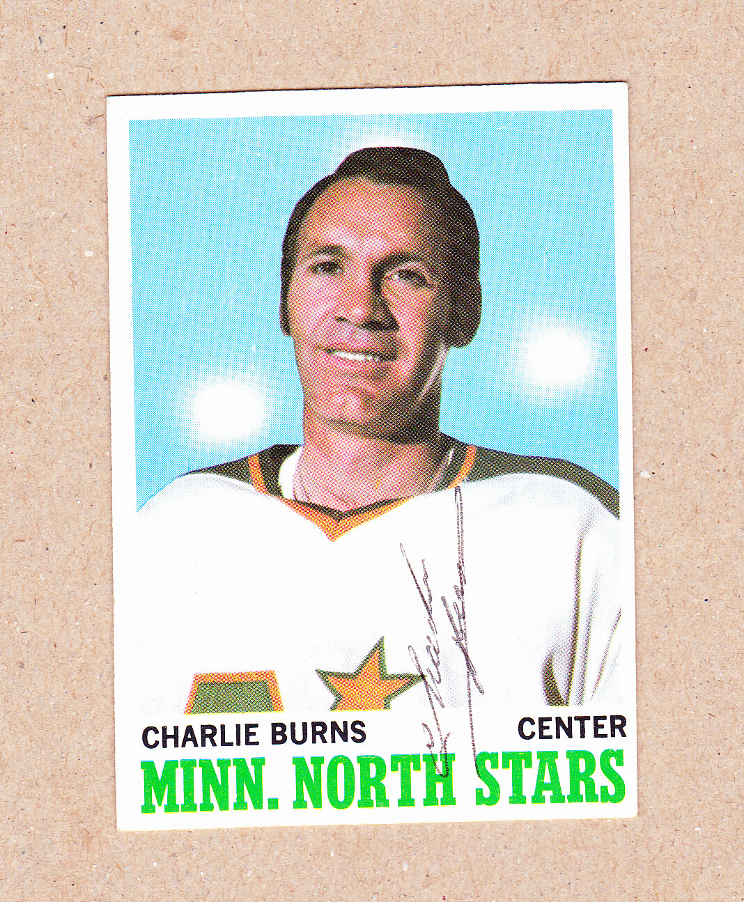 Charlie Burns (DEC) signed 1970-71 Topps card # 44-Minnesota North ...