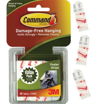 Command Adhesive Poster Strips - 48-Count - 48-Count | eBay