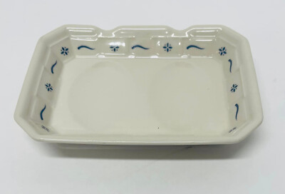 Longaberger Woven Traditions Double Spoon Rest Traditional Classic Blue ...