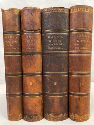 Kirchengeschichte Deutschlands. 1.bis 4.Theil KOMPLETT.. Hauck, Albert ...