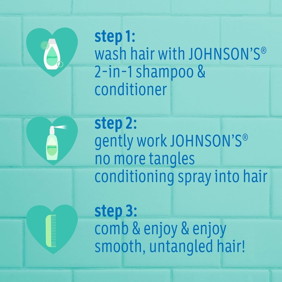 Johnson'S Baby No More Tangles 2-In-1 Detangling Hair Shampoo ...