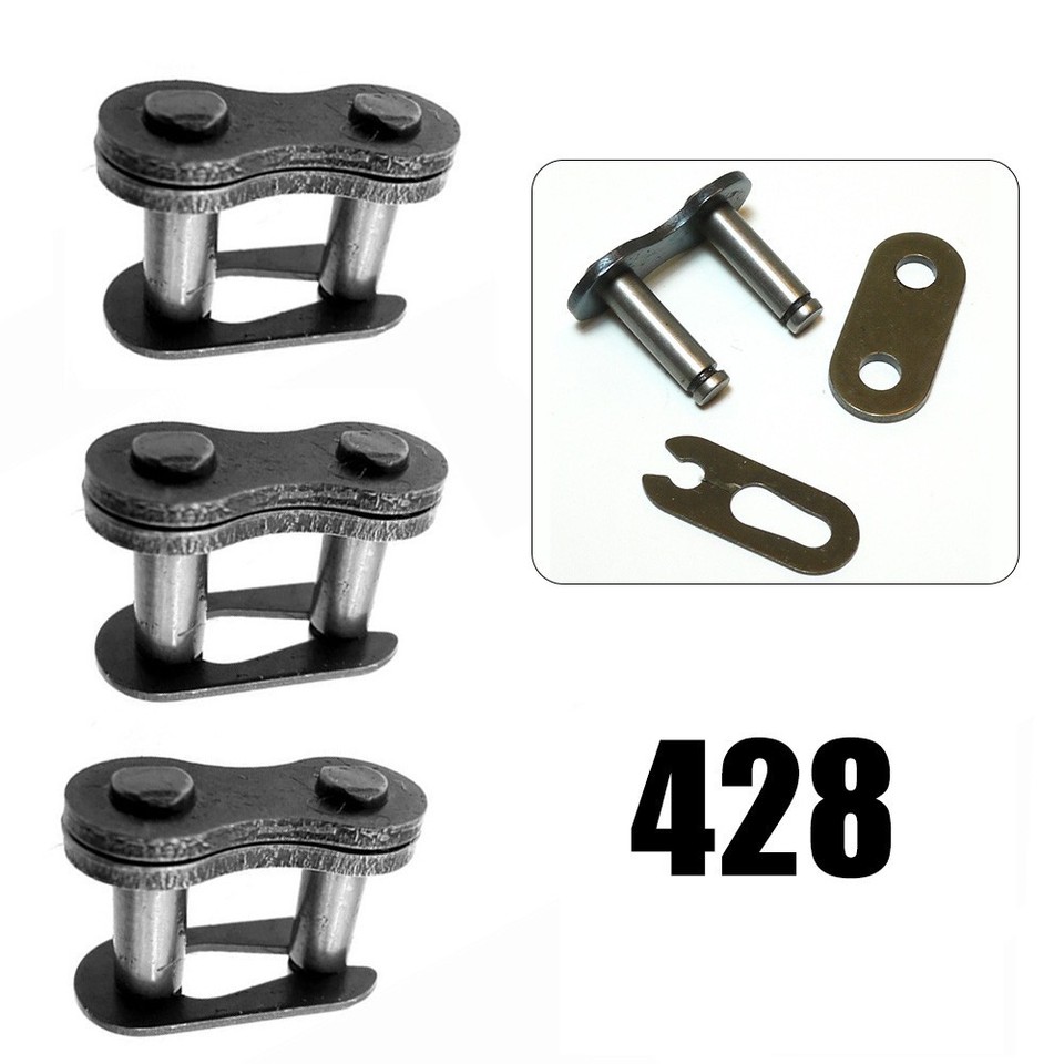 428 Chain Master Link 3PCS Brand New For ATV For Motocross For Scooter ...