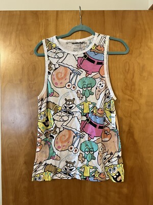 SpongeBob SquarePants Nickelodeon Tank Top Shirt Squidward Mr Krab NWT ...