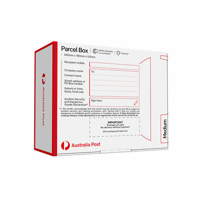 Australia Post Parcel Box Medium (240 x 190 x 120mm) – 20 Pack | eBay ...