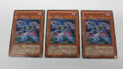 3x ARCHFIEND INTERCEPTOR TSHD-EN007 1ST EDITION COMMON YUGIOH NM ...