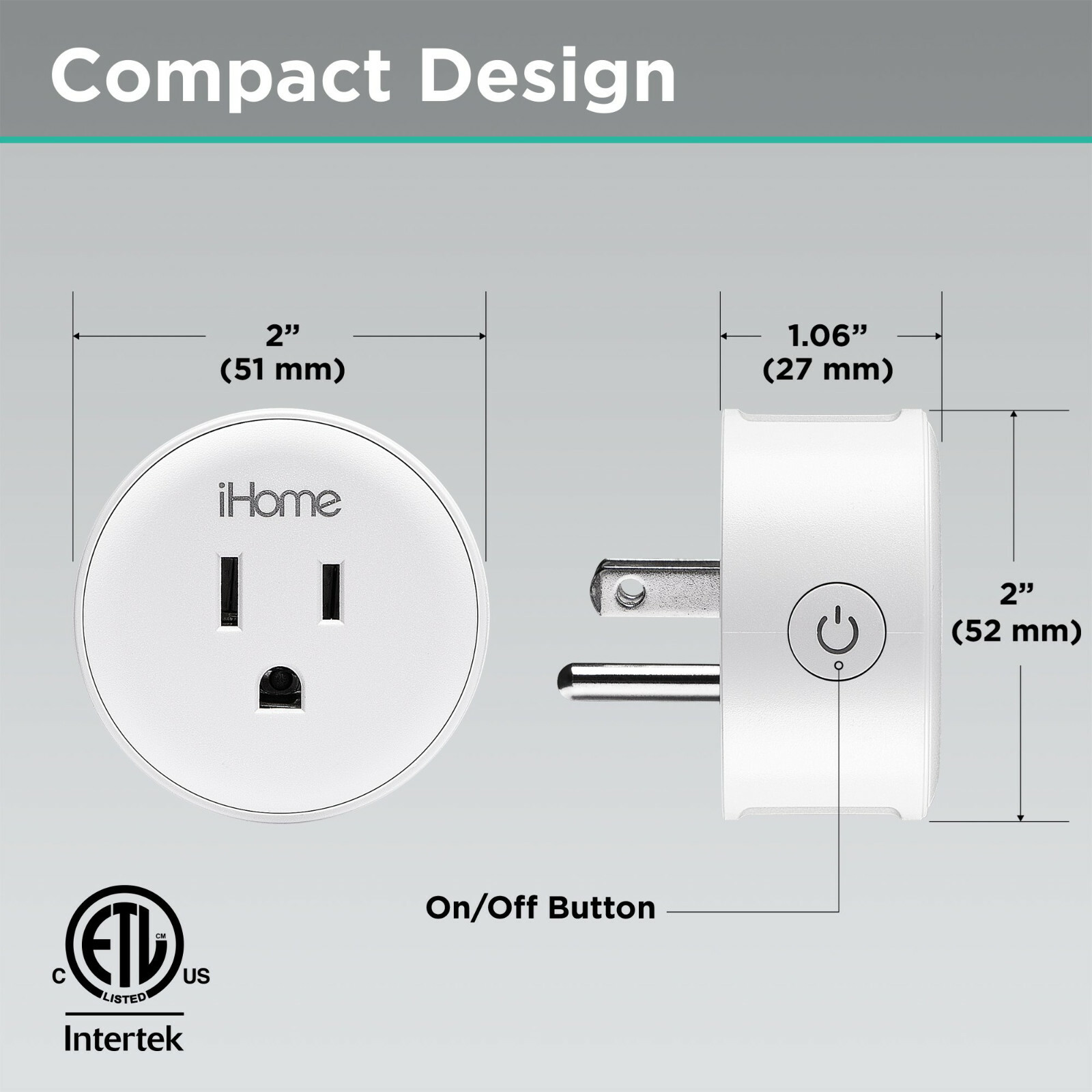 iHome x2 FLOW SMART PLUG Wi-Fi VOICE CONTROL APP SET SCHEDULES TIMER US ...