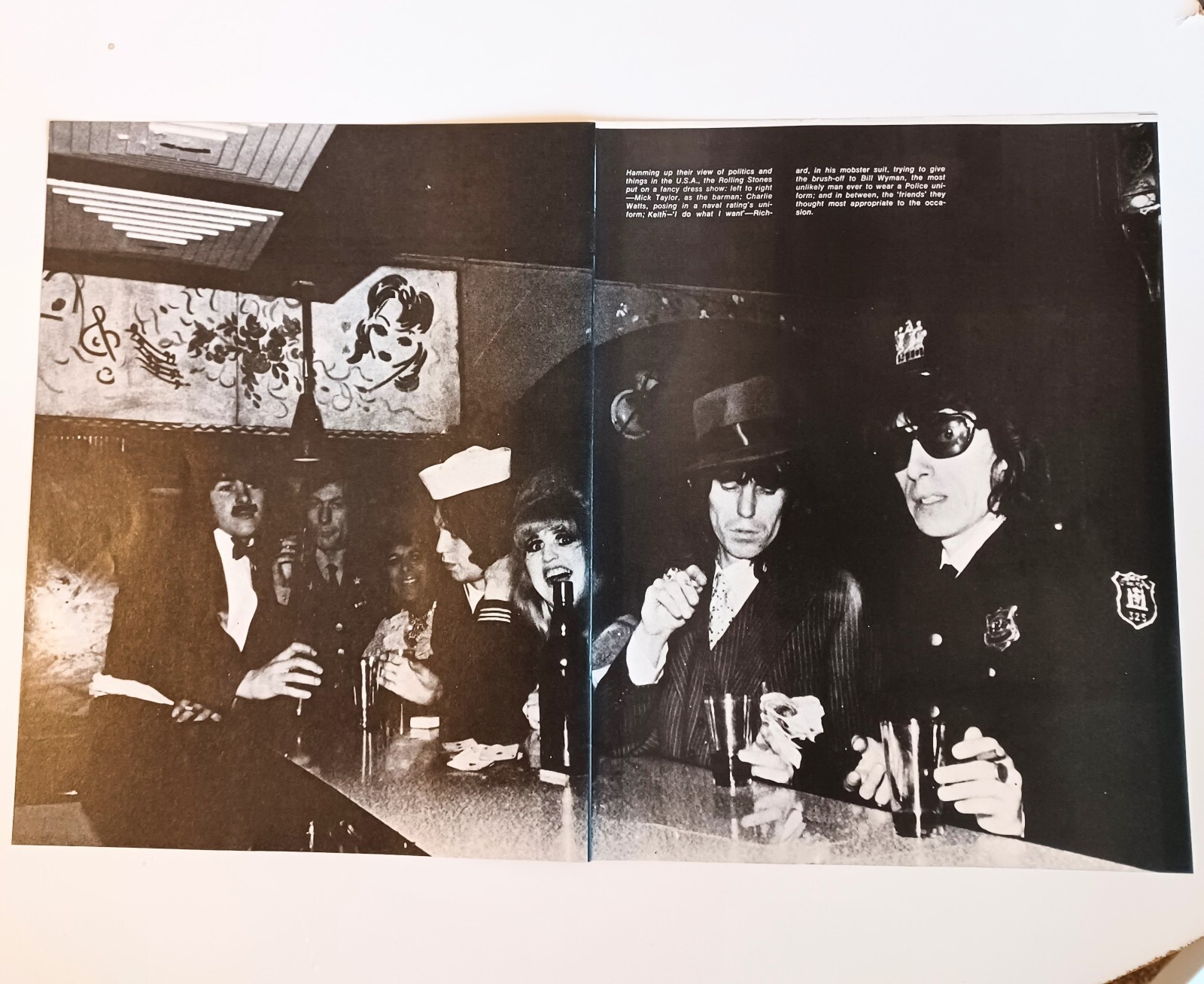 THE ROLLING STONES~2-PAGE CENTERFOLD~RETRO 1975 POSTER PINUP CLIPPING ...