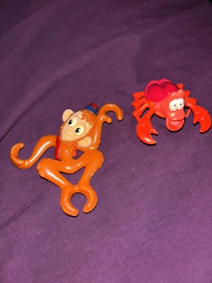Vintage Disney Little Mermaid Sebastian Crab PVC Figure Aladdin Apu ...